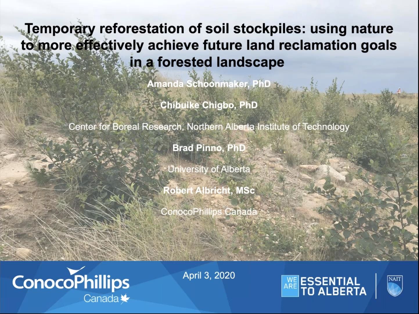Webinar - Interim Reforestation of Soil Stockpiles | Canadian Conservation and Land Management ...